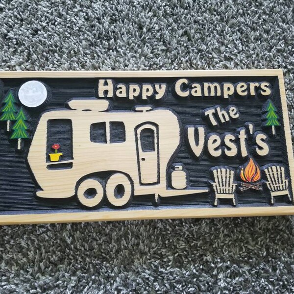Personalized Camper Sign - Life is a Highway - Bumper Pull Camper -tiny ...