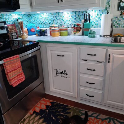 Trash Can Decal Trash Can Sticker Trash Can Label Trash Bin Labels ...