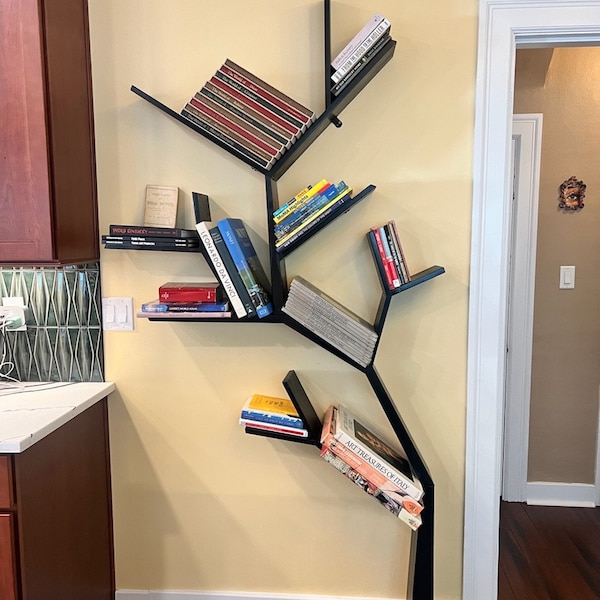 Tree Book Shelf, Decorative Wooden Tree Bookcases, Decorative Library ...