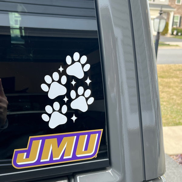 Dog Paws Decal, Paws Decal, Cat Decal, Paws and Stars Decal, Cute Car ...