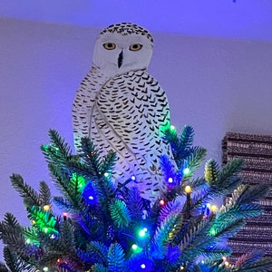 Owl Tree Topper. Great Horned Owl, Christmas Tree Topper, Woodland ...