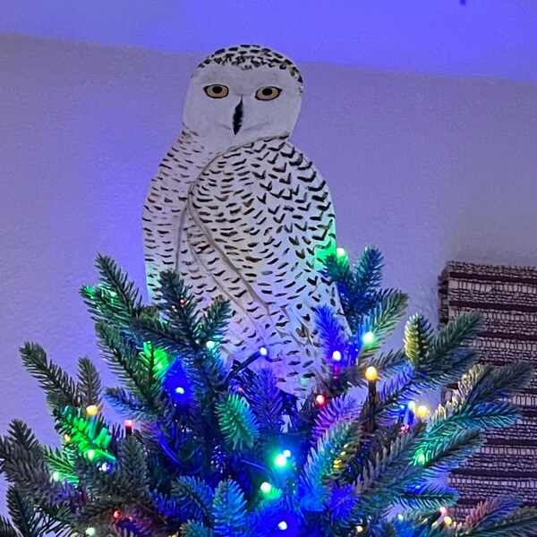 Barn Owl Tree Topper, Made to Order, Handcrafted Gift for Owl Lover ...
