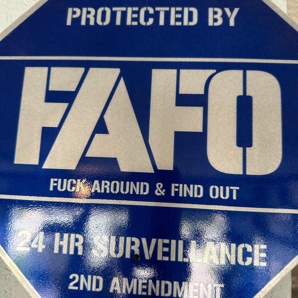 Limited Edition: FAFO License Plate - 100% Made in the USA! - Etsy