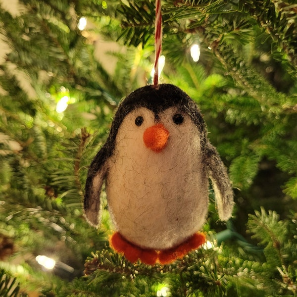 Penguin Tufted Wool Ornament Handmade Fair Trade From Nepal - Etsy