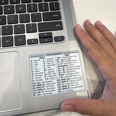 Chromebook Shortcut Sticker for Any Laptop With Chrome OS High Quality ...