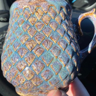 Ceramic Mug, Dragon Scale Mug, Handmade Pottery, Сauldron - Etsy