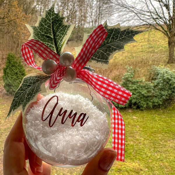Custom Christmas Baubles Name Sticker, DIY Christmas Decor ...