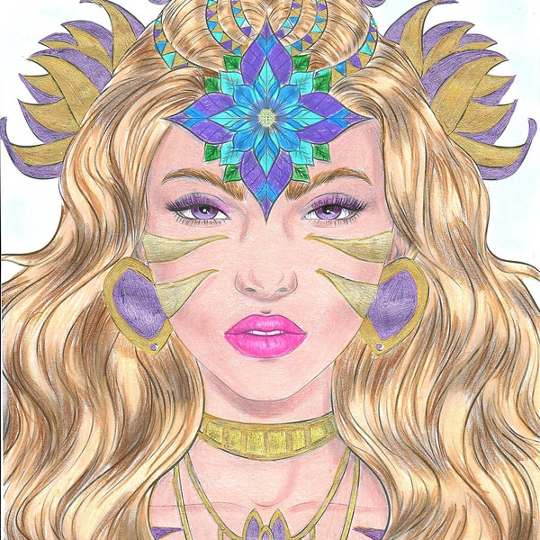 Hunter Princess - Printable Digital Coloring Page - Etsy