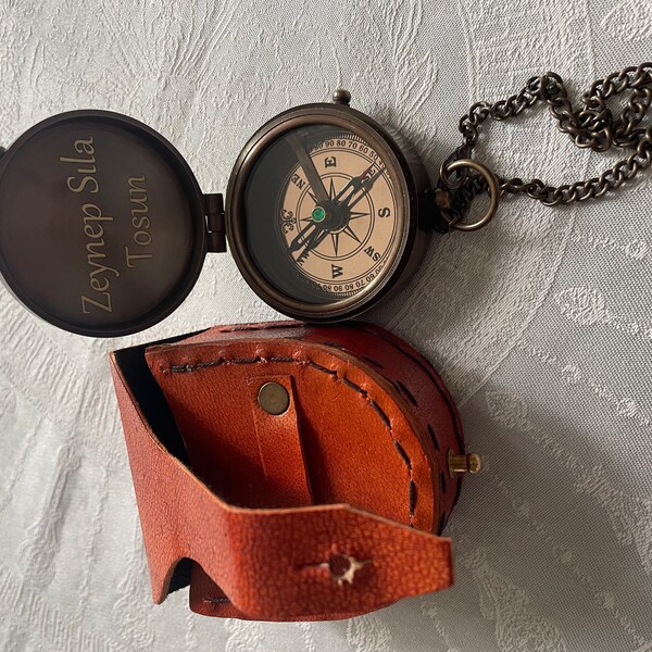 Unique Compass Gift for Him ,gift for Dad, Personalized Pocket Compass ...