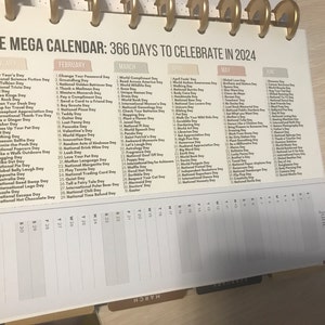 Teacher National Days Calendar Printable | 2024 and 2025 National ...