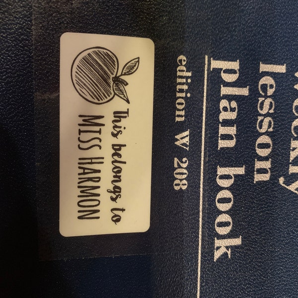 Personalized Teacher Book Stickers, This Belongs to Labels - Etsy
