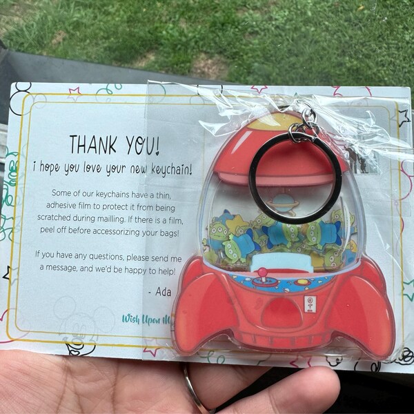 The Claw Shaker See Through Acrylic Keychain/ Toy Story Alien Disney ...