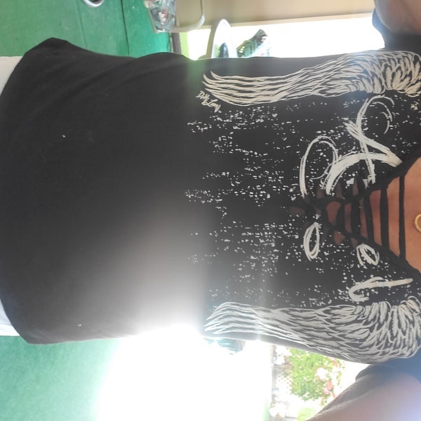 Customized Fallen Angel Wings Tattoo Gothic Biker Chic Oversized Gothic ...