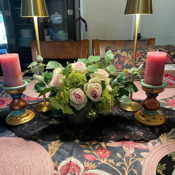 Rectangle Lace Tablecloth With English Rose Design. Rectangular ...