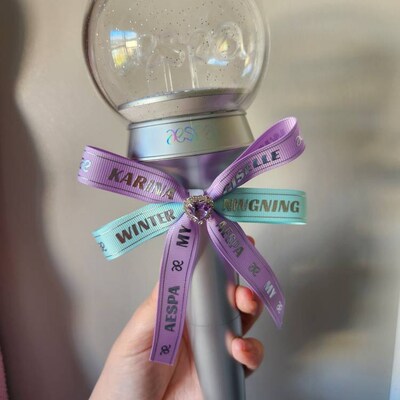 SEVENTEEN SVT Caratbong Ribbon Bow Keychain Pendant Light Stick Lanyard ...