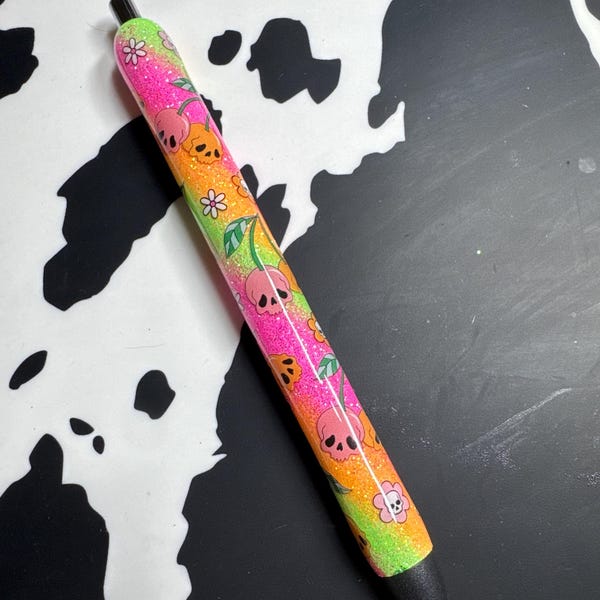 SMILEY FACE Pen | Refillable Gel Pen | Glitter Pen - Etsy