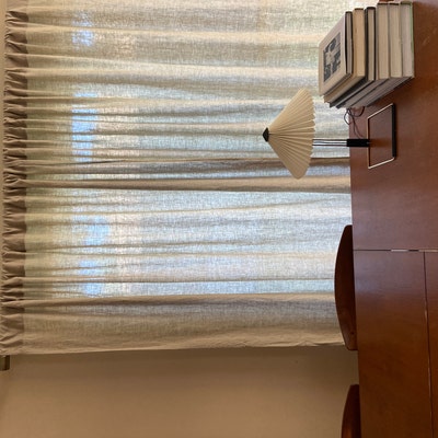 Linen Curtain 1 Panel in Swedish Blue / Linen Drapes / Curtain Panels ...