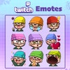 YUJI ITADORI Cute Emotes Twitch | Pack 6 | Jujutsu Kaisen Emotes ...