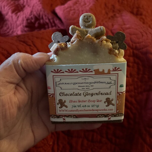 Holiday Soap Bar, Gingerbread Cookie Soap, Christmas Soap, Soap Gift ...