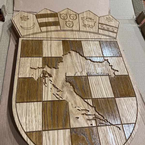 Croatian Coat of Arms, Hrvatski Grb, Oak - Etsy