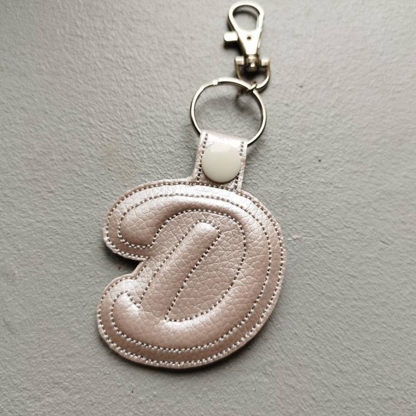 Puffy Foam Key Fob Snap Tab Gift Idea Monogram Alphabet Letters A-Z ...