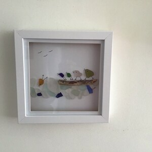 Family Tree, Sea Glass & Sea Pottery Personalised Wall Art - Handmade ...