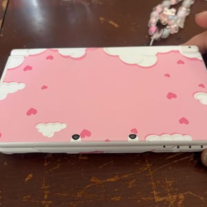 Sweet Pink Cloud Pattern Nintendo 3DS XL Vinyl Skin Liquid Acrylic ...