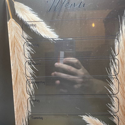 Wipeable Timetable Personalized Timetable Student Plan Acrylic Glass ...