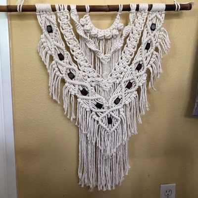 DIY LAYERED MACRAME Wall Hanging Pattern, Macrame Photo Tutorial, Learn ...