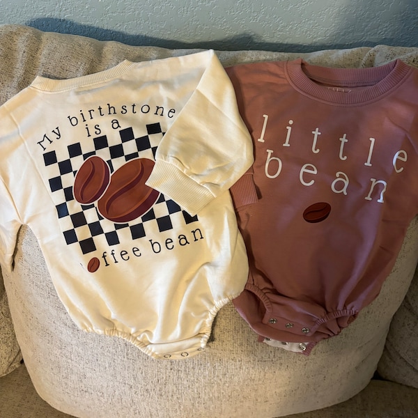 Little Bean Baby Bodysuit, My Birthstone is a Coffee Bean Romper ...