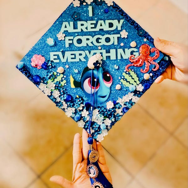 Printed Graduation Cap Topper, See Ya Later Dudes, Finding Nemo ...
