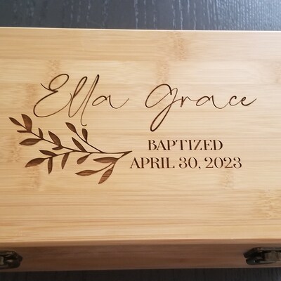 Personalized Wooden Gift Box, Engraved Name Box, Wooden Keepsake Box ...