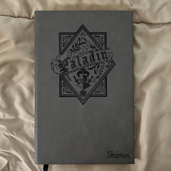 Paladin Dnd Custom Engraved Leather Journal, Dungeons and Dragons, RPG ...