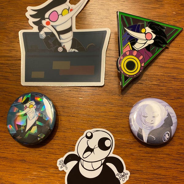 Spamton/spamton Neo(glow-in-the-dark) Enamel Pin + Free Sticker - Etsy