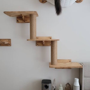 Scratcher Cat 2 Sections Cat Wall Furniture Cat Shelves Сat - Etsy