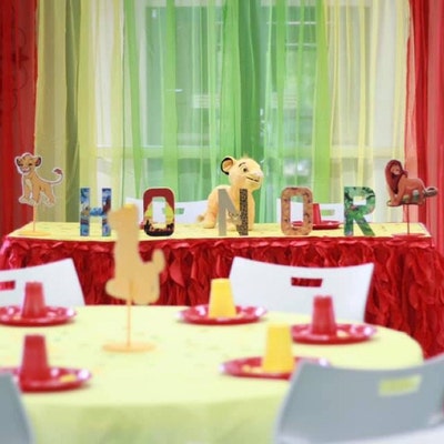 Lion King Themed Party Table Centerpieces, Simba, Nala, Mufasa Circle ...