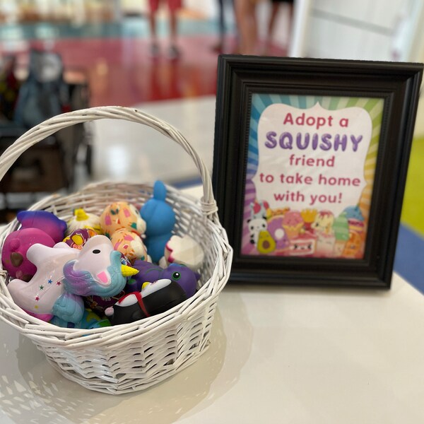 Squishy Adopt a Squishy Sign, Squishy Party Decor, Squishy Party ...