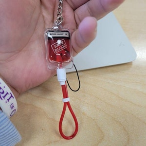 Blood Bank Key Chain,blood Bank Badge Reel, ABO Key Chain, Blood Type ...