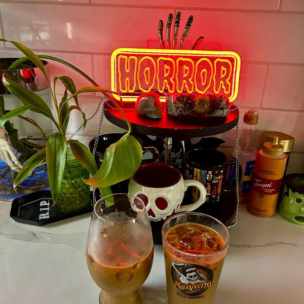 HORROR Neon Sign, Horror Movie Room Decor, Halloween Party Neon Sign ...
