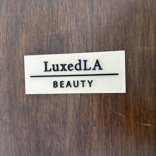 Custom 3D Acrylic Logo Sign for Door or Wall, Modern Salon Sign With ...