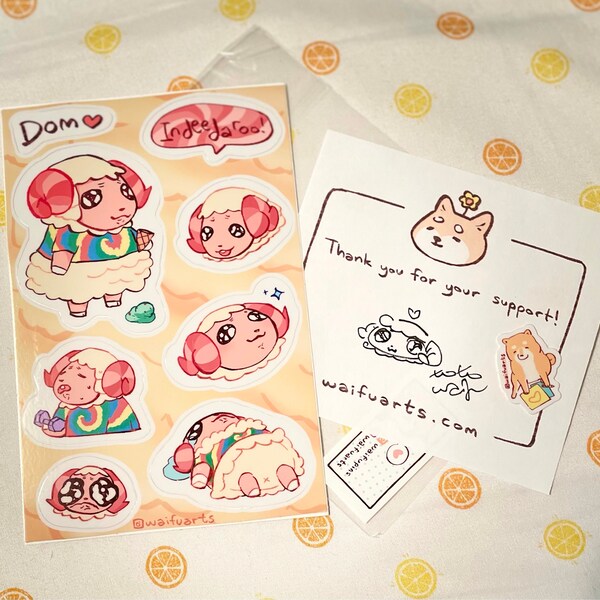 ACNH// Dom Glossy 4x6" Vinyl Sticker Sheet - Etsy