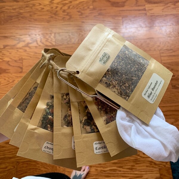 Chakra Tea Gift Sampler, Herbal Tea Bundle, FREE Reusable Tea Bag ...