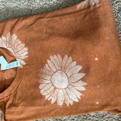 Sunflower Bleached Tee Sunflower Bleached T Shirt Bleached - Etsy