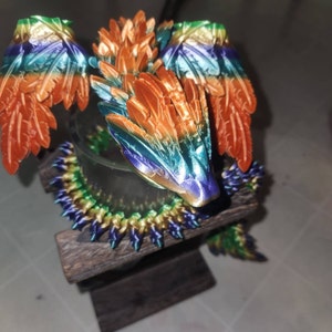 2 Feet Long Articulated Feather Dragon Fidget Toy Fantasy Decoration ...