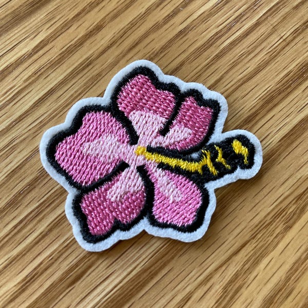 Mini Donut Heart Patch | Pink Pastel Sprinkles Love Doughnut Iron-on ...