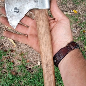 Forged Handmade Viking Style Steel Sickle Blade Blank Axe Head Throwing ...