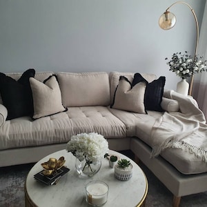 Style No. 14 Luxury Champagne Scatter Cushion Bed Set, Beds, Sofa, Sofa ...