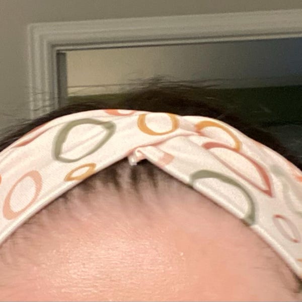 Peach Floral, Twist Headband, Nurse Headband, Adult Turban, Headbands ...