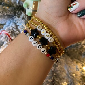 White Star Beaded Bracelet | Etsy