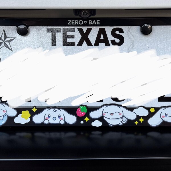 B-GRADE Cinna Dreamy Bunny Cute License Plate Frame B-GRADE - Etsy
